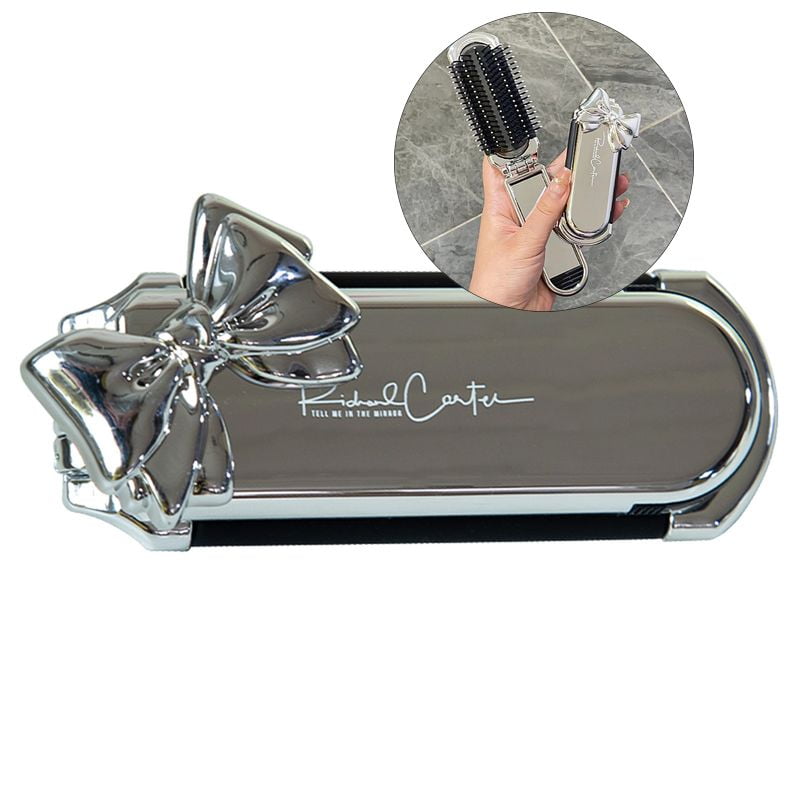 Yoloke Folding Hair Brush with Mirror, Travel Hair Brush, Portable ...