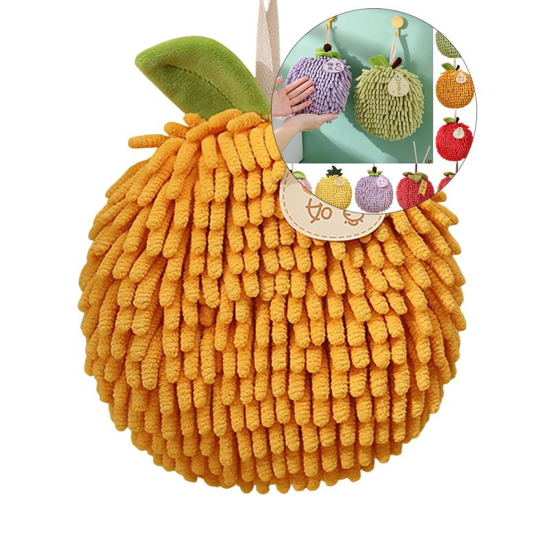 Yoloke Fuzzy Ball Hand Towels Soft Absorbent Chenille Ball Towel Sets ...