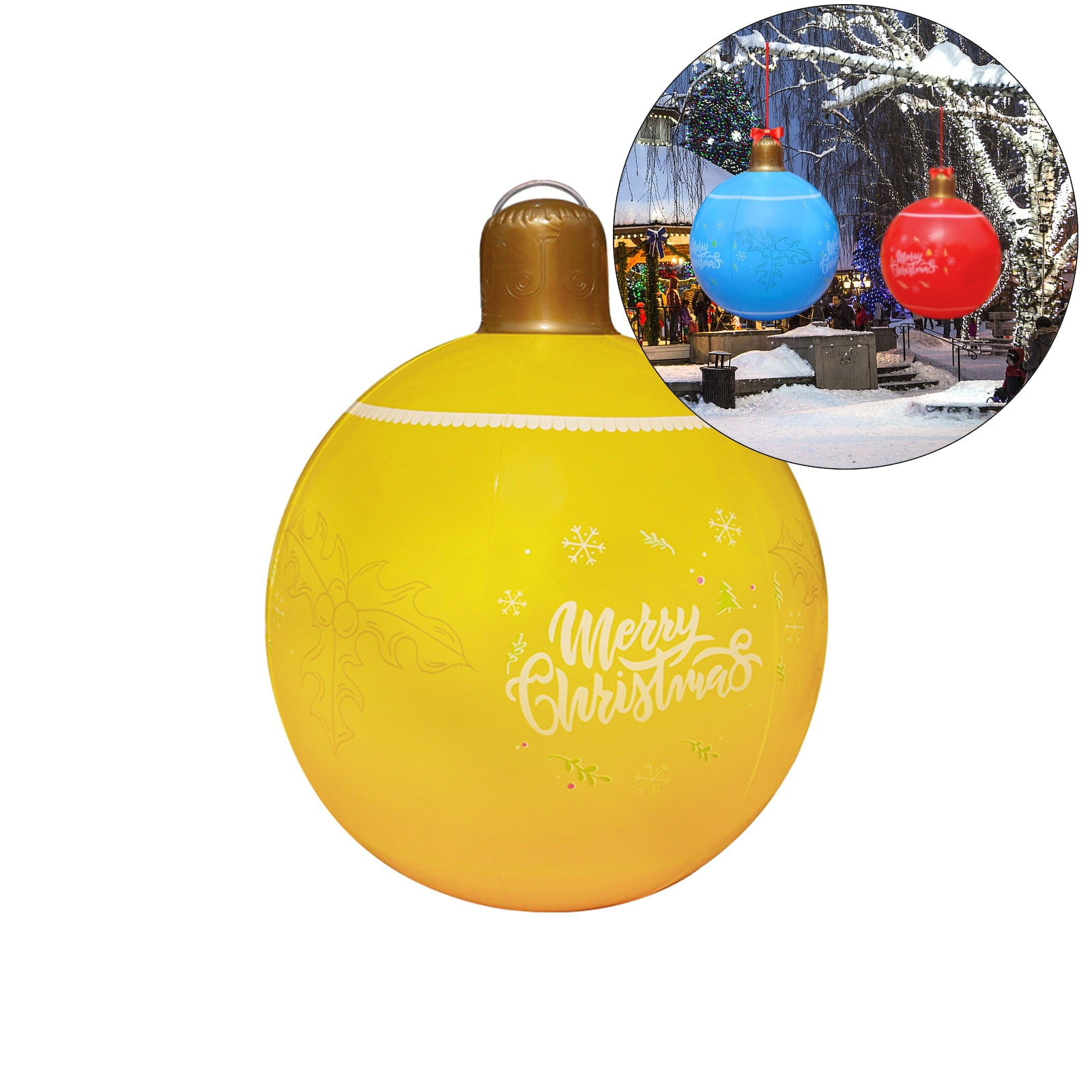 Yoloke Giant PVC Inflatable Christmas Ball Xmas Blow up Ball Inflatable ...