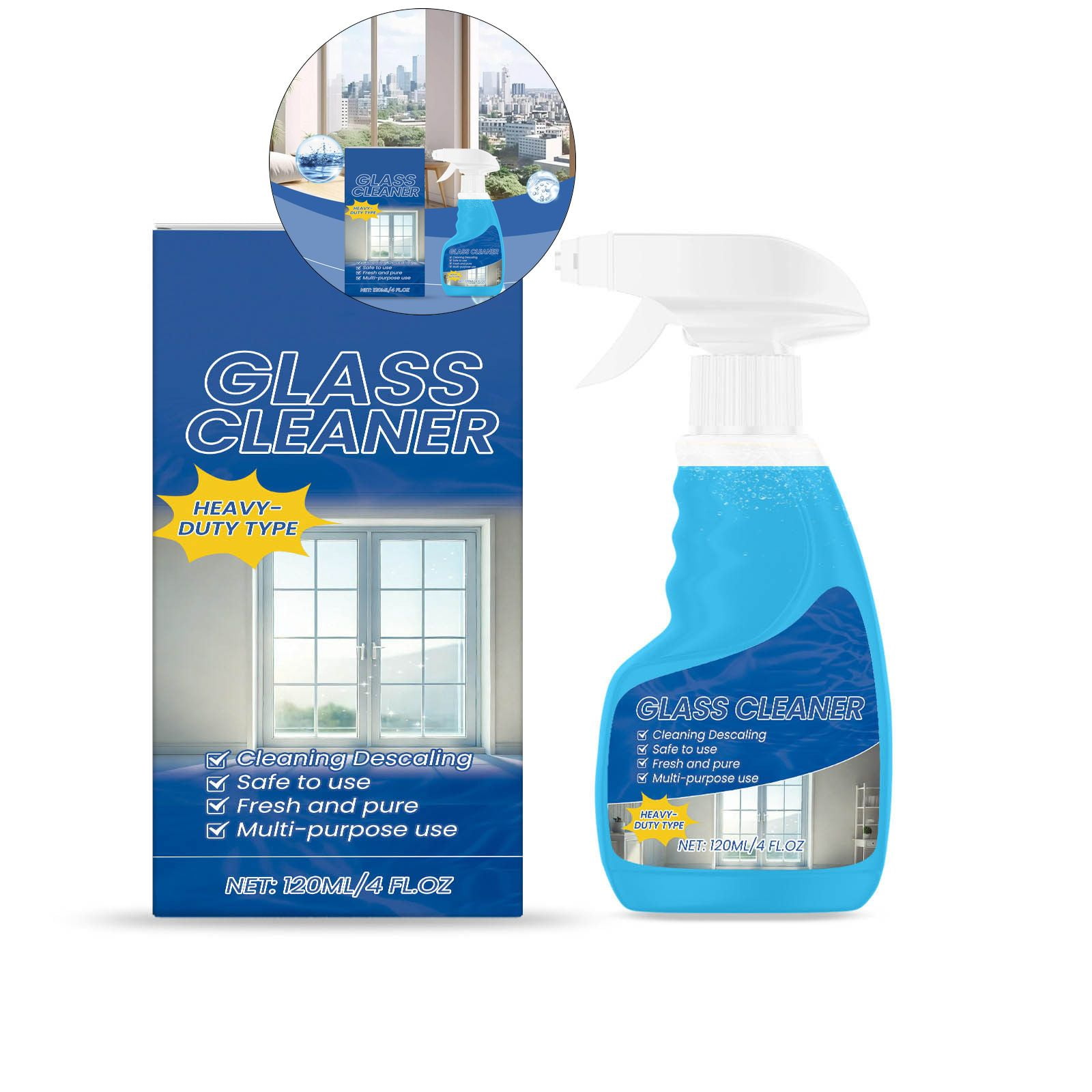 Yoloke Glass & Surface Cleaner - Multi-Surface Glass Cleaner Spray ...