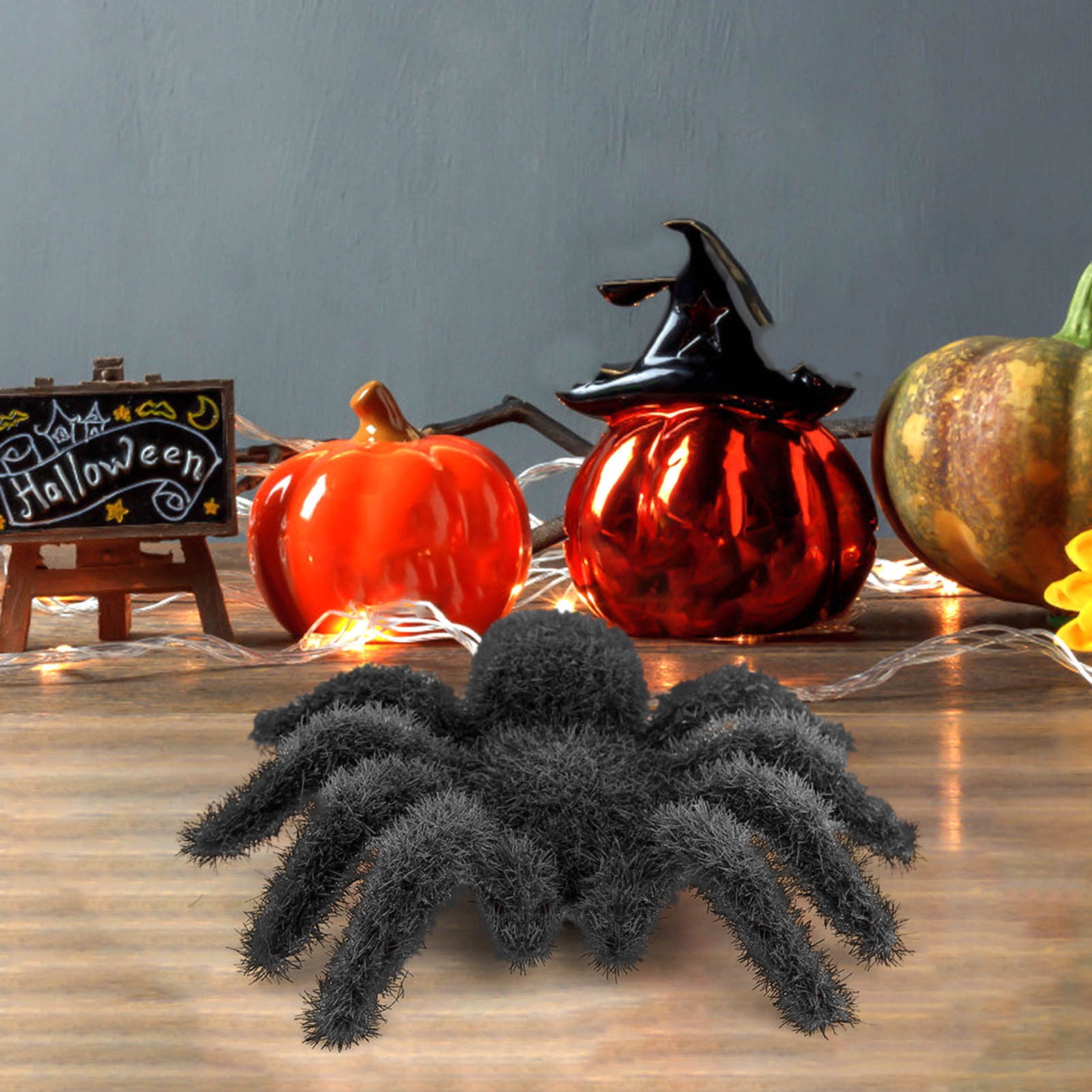 Yoloke Halloween Simulation Hairy Spider Pendant – Creepy Trick-or ...