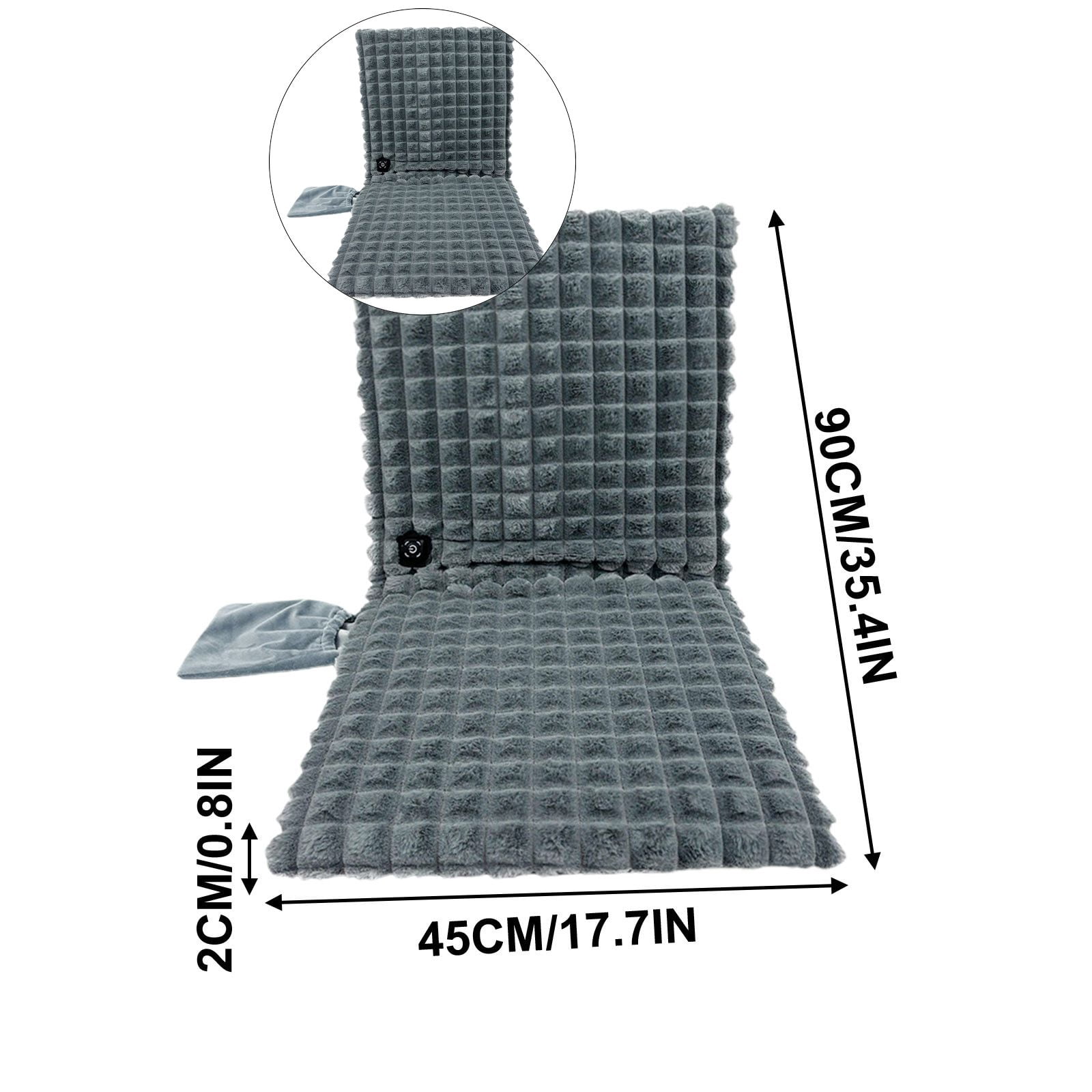 Yoloke Heated Seat Cushion for Hips, Heated Chair Pad, Full Back Office ...