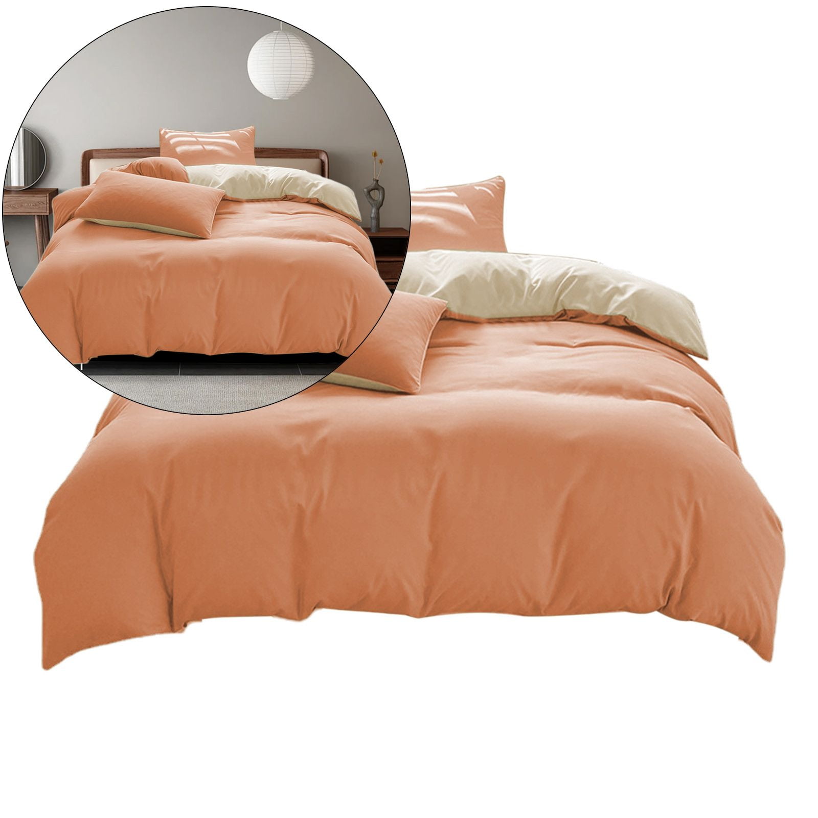 Yoloke King Size Bed Sheets Set -Queen Quilt Bedding Set, Solid Color ...