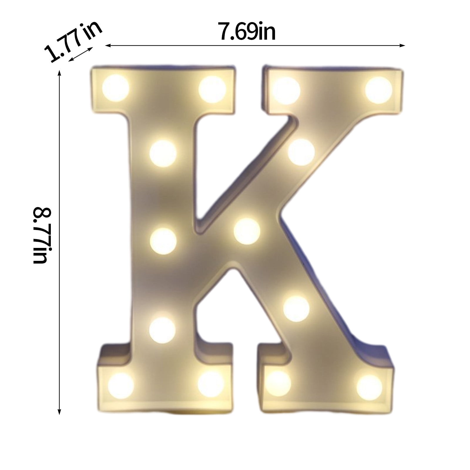 Yoloke LED Light Up Letters, 26 Alphabet Big Battery-Powered Warm White ...