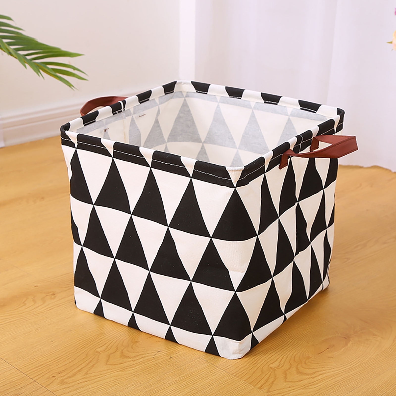 Yoloke Large Square Canvas Laundry Basket with Waterproof Coating ...