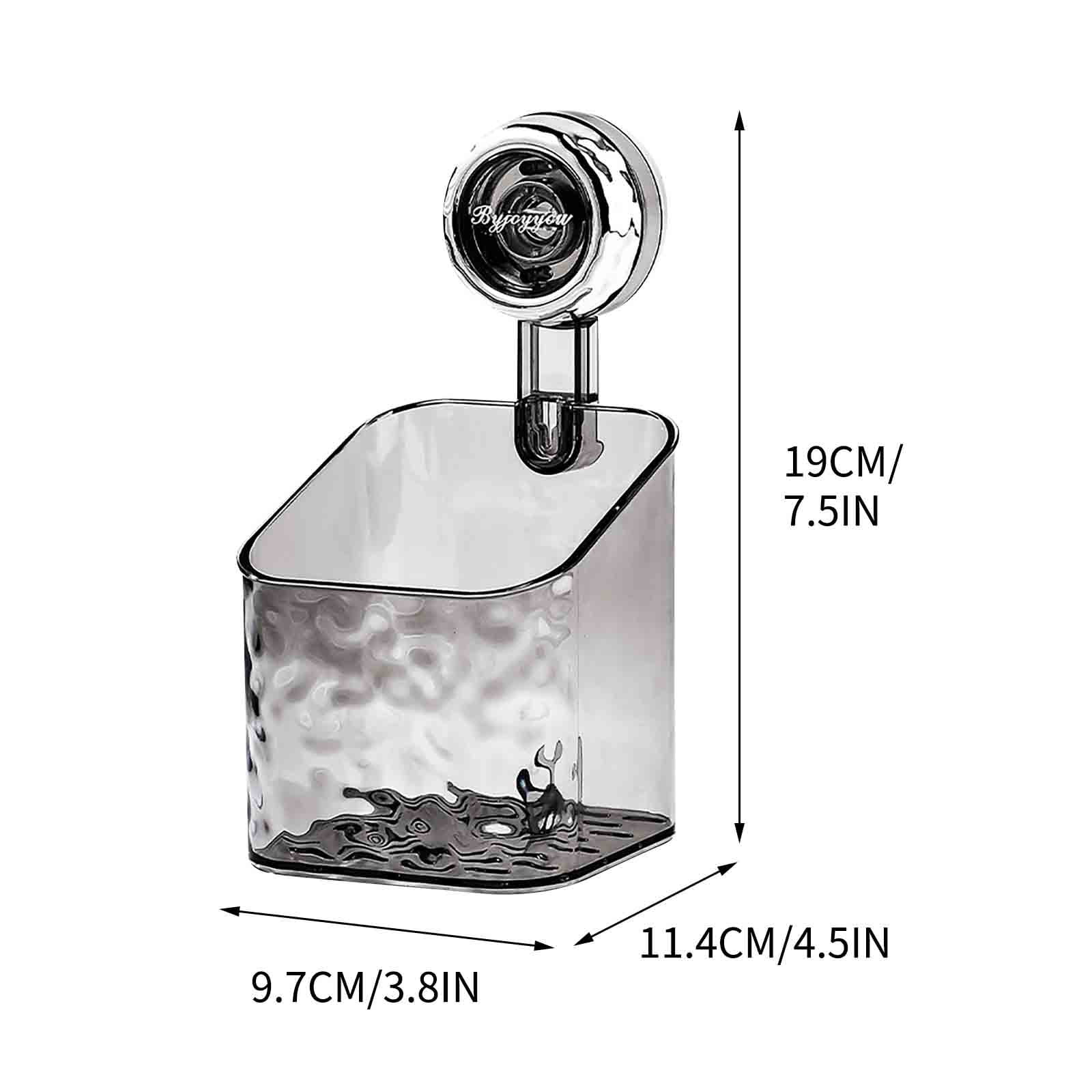 Yoloke Light Luxury Glacier Pattern Suction Cup Shelf - Chic Bathroom ...