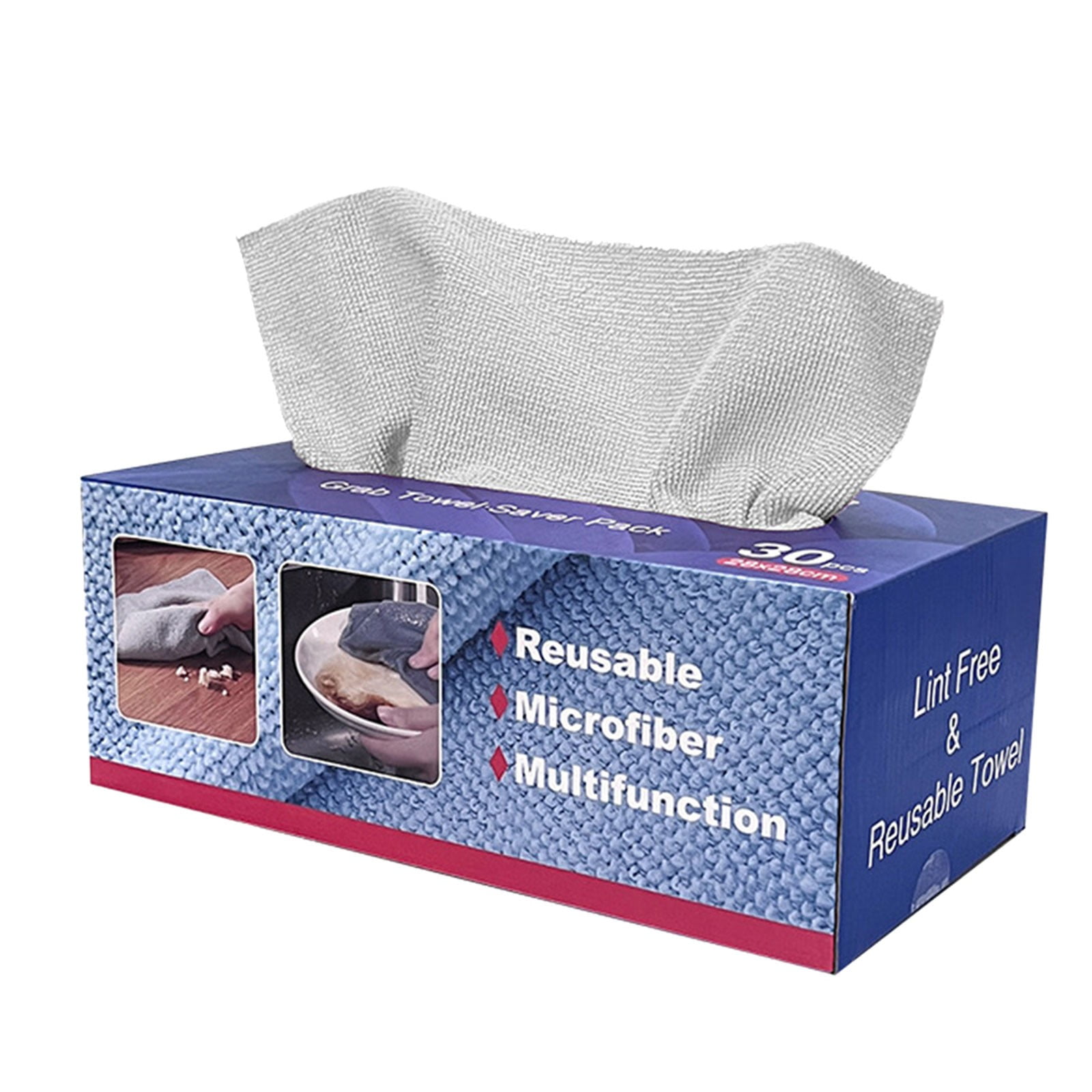 Yoloke Microfiber Cleaning Cloth Lint-Free Cleaning Towels Reusable and ...