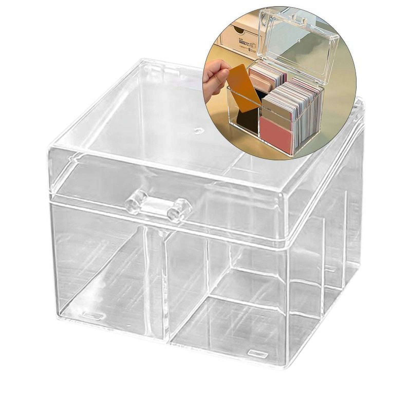 Yoloke Mini Desk Organizer, Plastic Desktop Storage Drawers Box Clear ...