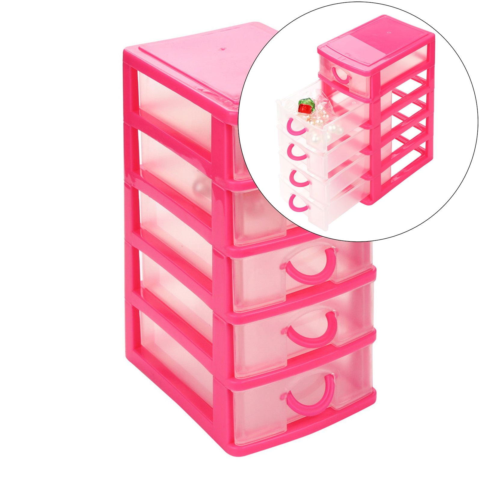 Yoloke Mini Desk Organizer with Plastic Drawer Storage - Ideal for ...