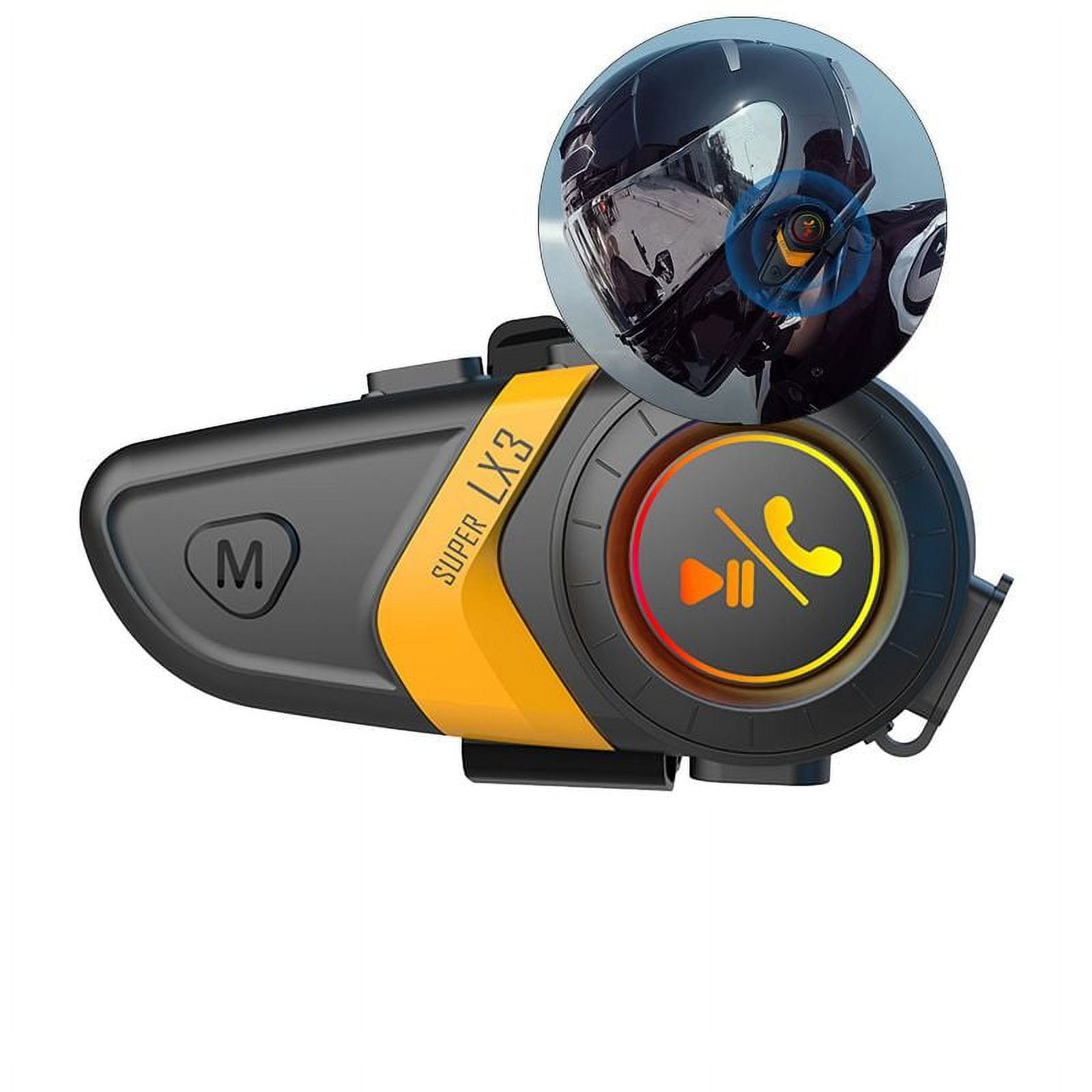 Yoloke Motorcycle Helmet Bluetooth Headset Bluetooth Helmet Intercom ...