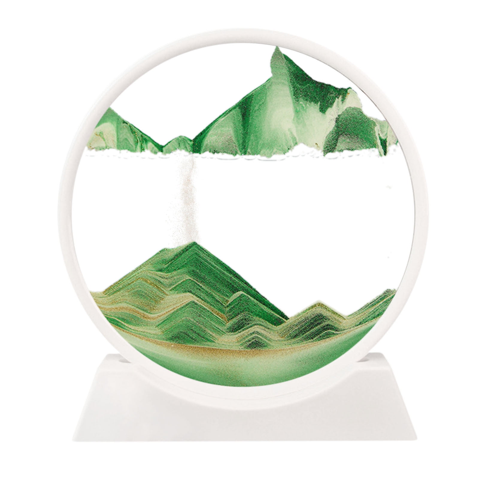 Yoloke Moving Sand Art Picture in Motion Round Glass 3D Deep Sea ...