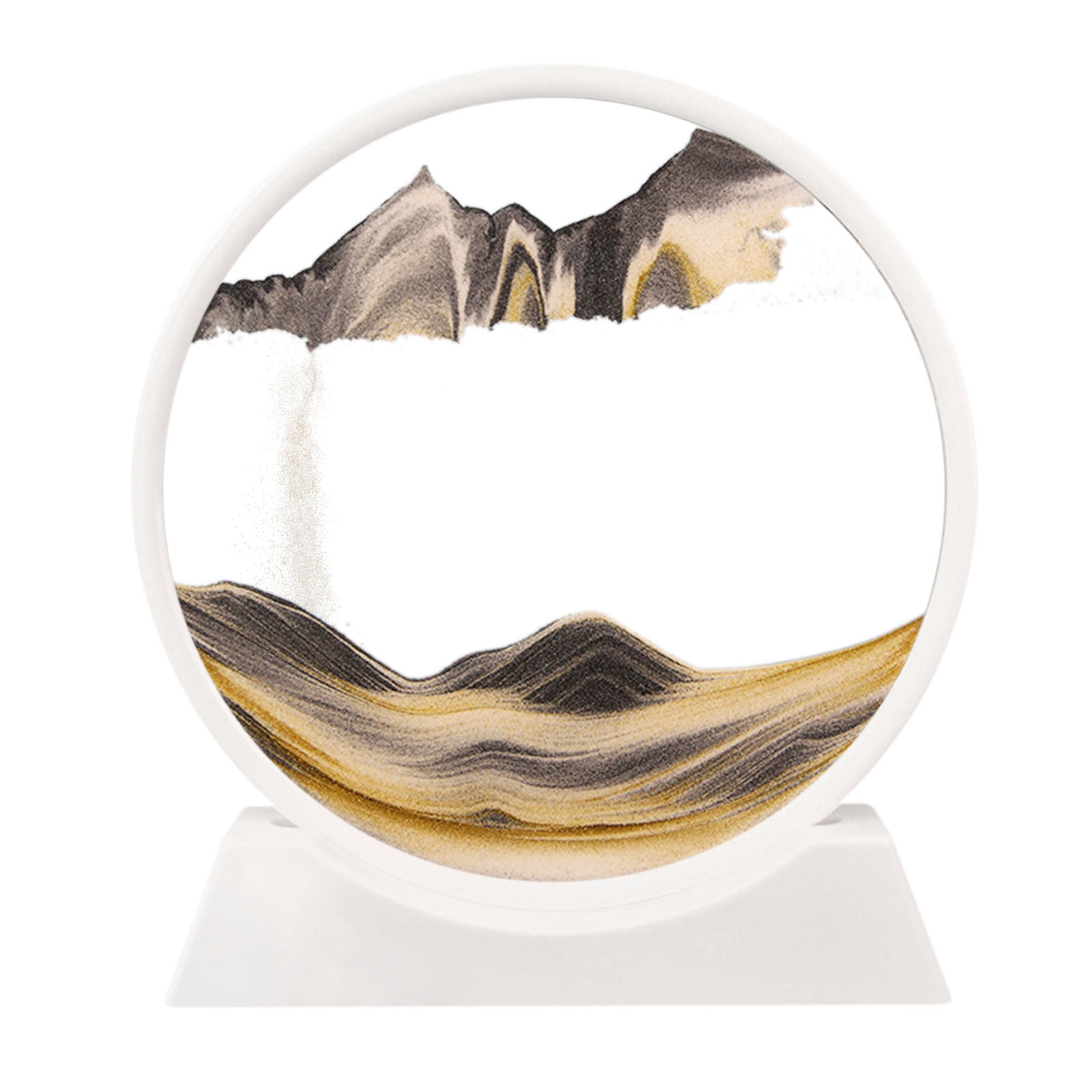 Yoloke Moving Sand Art Picture in Motion Round Glass 3D Deep Sea ...