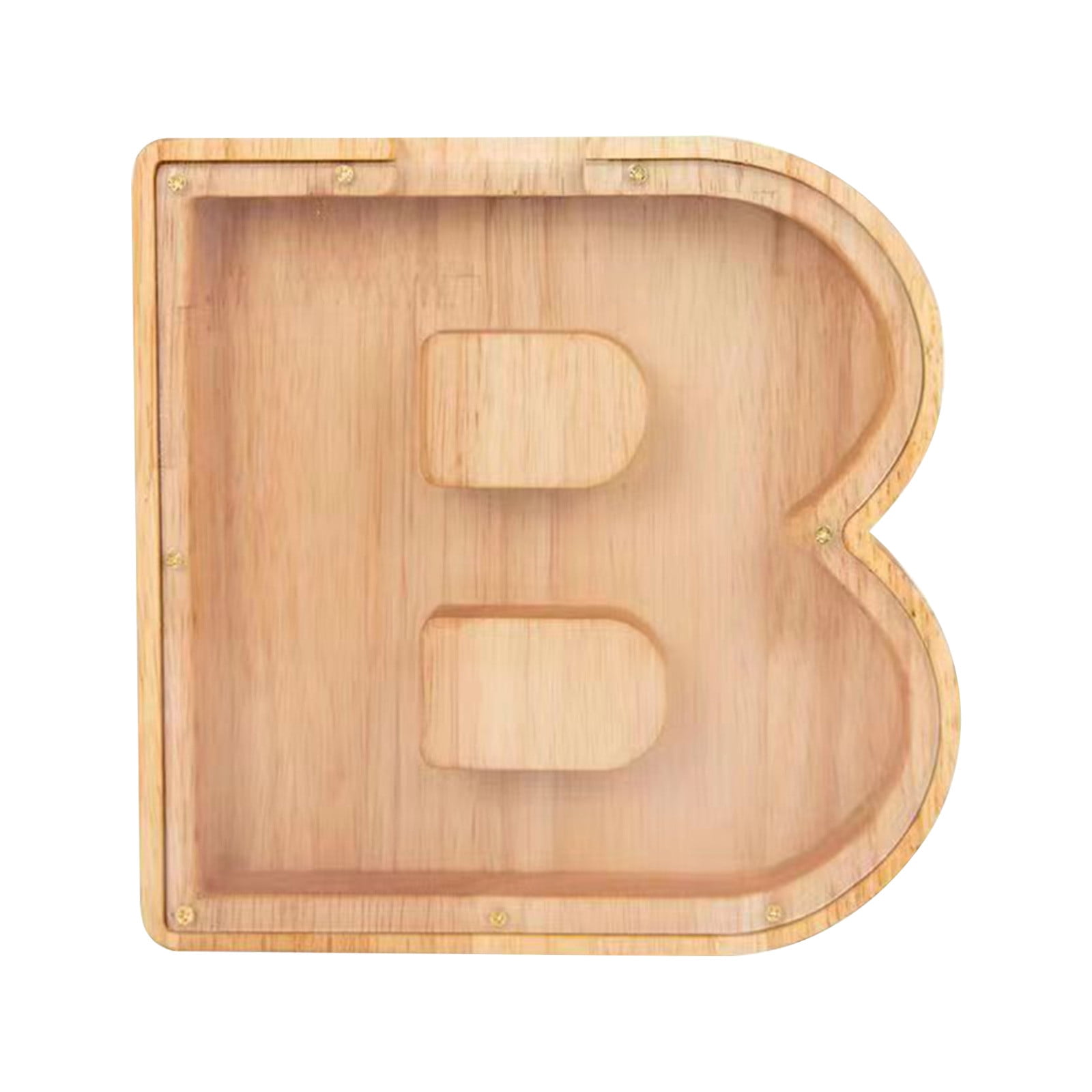 Yoloke Personalized Wooden Money Box with 26 English Letters ...