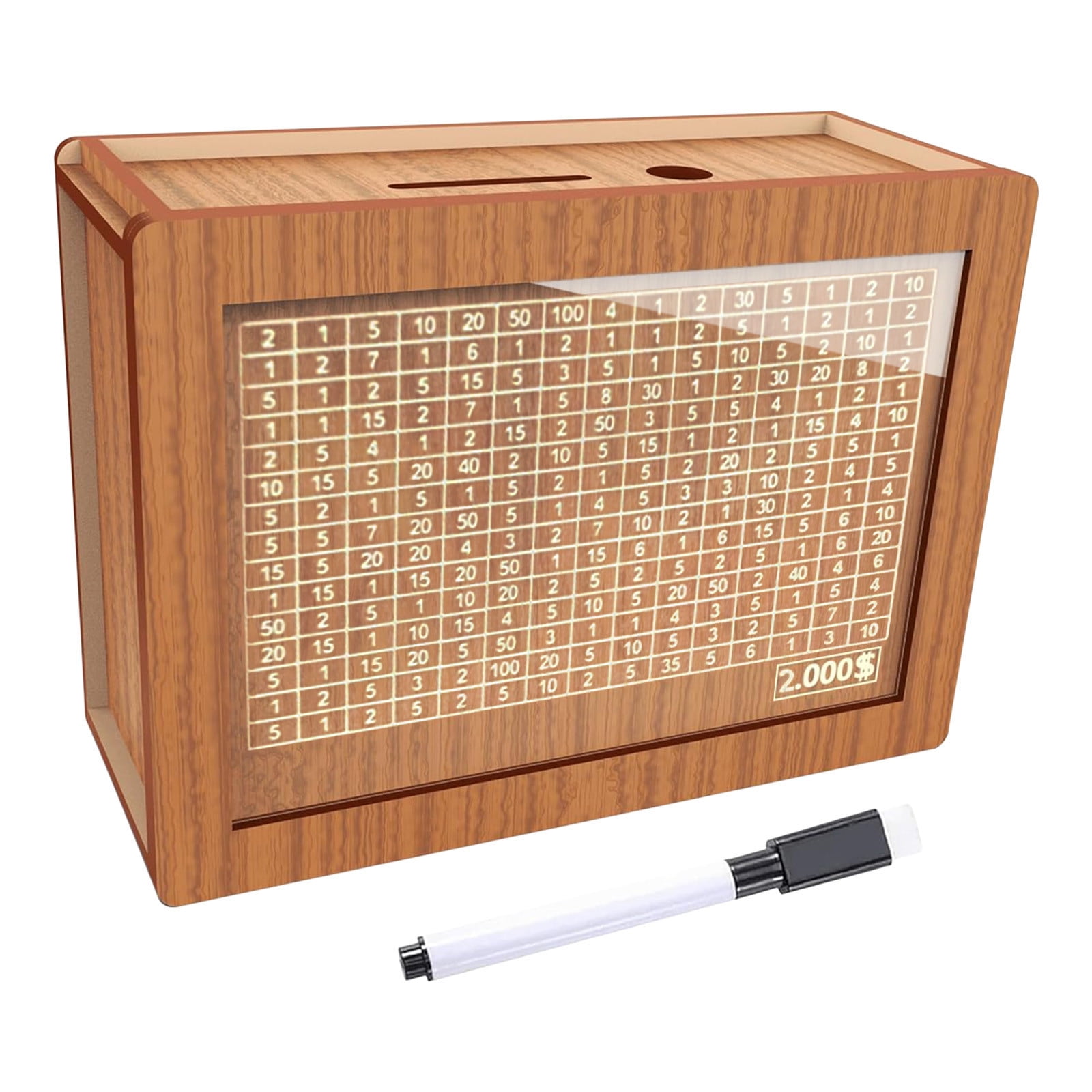 Yoloke Piggy Bank for Adults Kids, Wooden Coin Bank for Boys and Girls ...