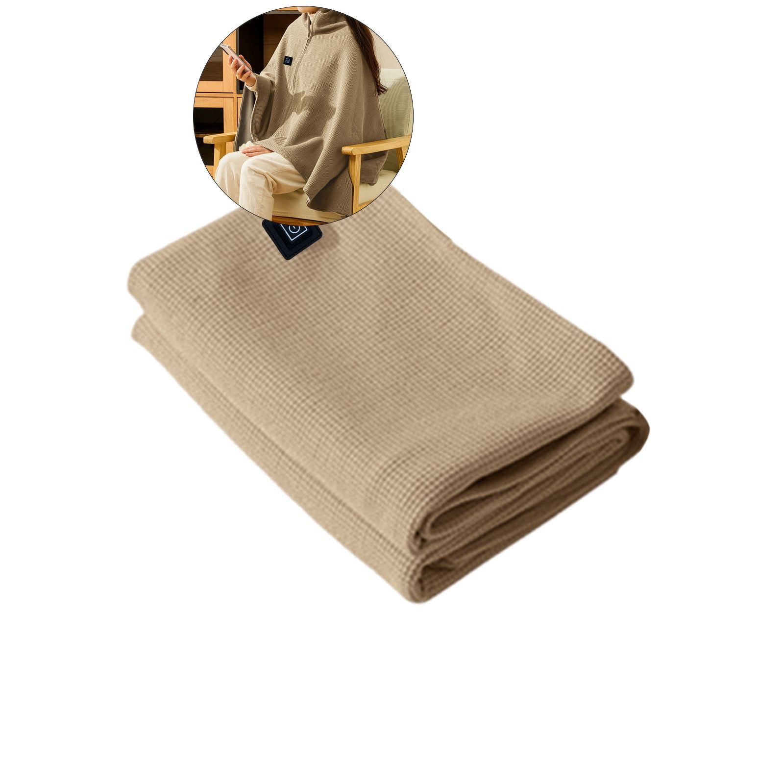 Yoloke Portable Heated Shawl, Heated Blanket Battery Operated, Cordless ...