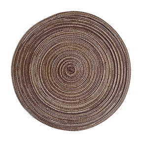 Coolmade Washable Circular Table Mats, Woven Round Place Mats, Set of 4 ...