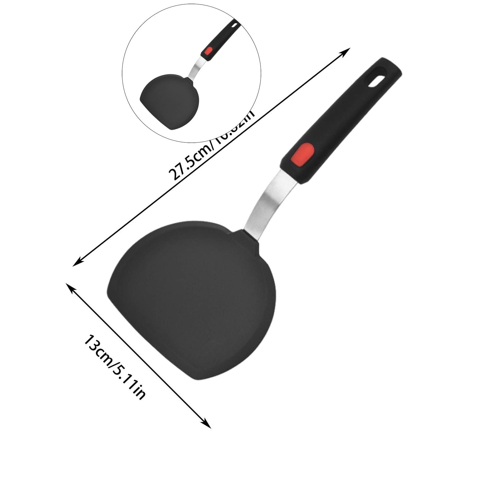 Yoloke Silicone Pancake Spatula | Wide Beveled Edge Flipper with ...