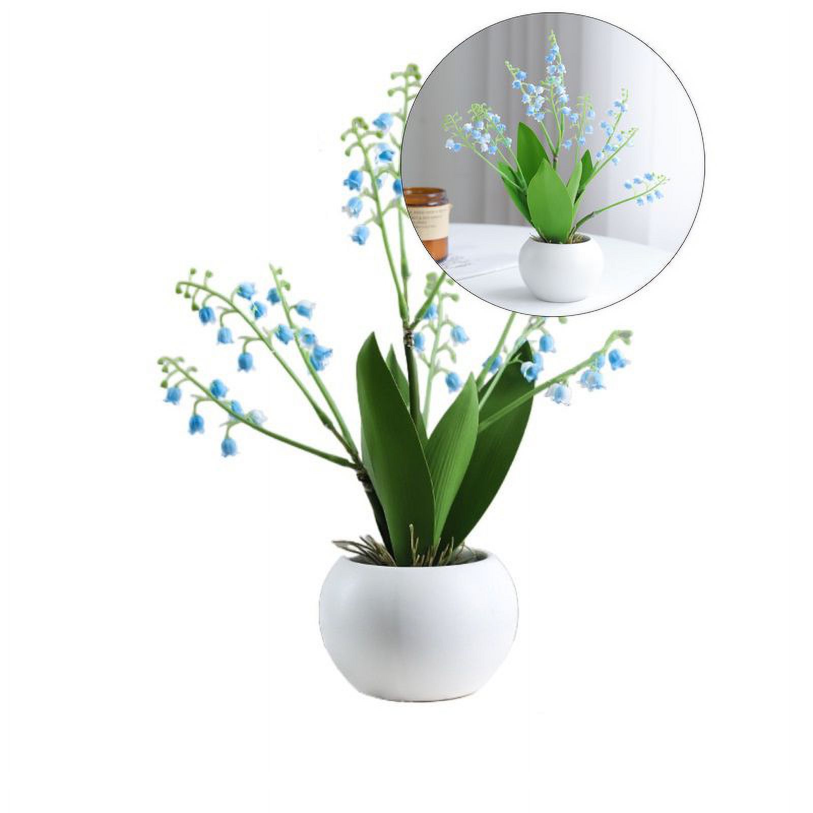 Yoloke Simulated Wind Chime Grass Potted Plant - Low Maintenance ...