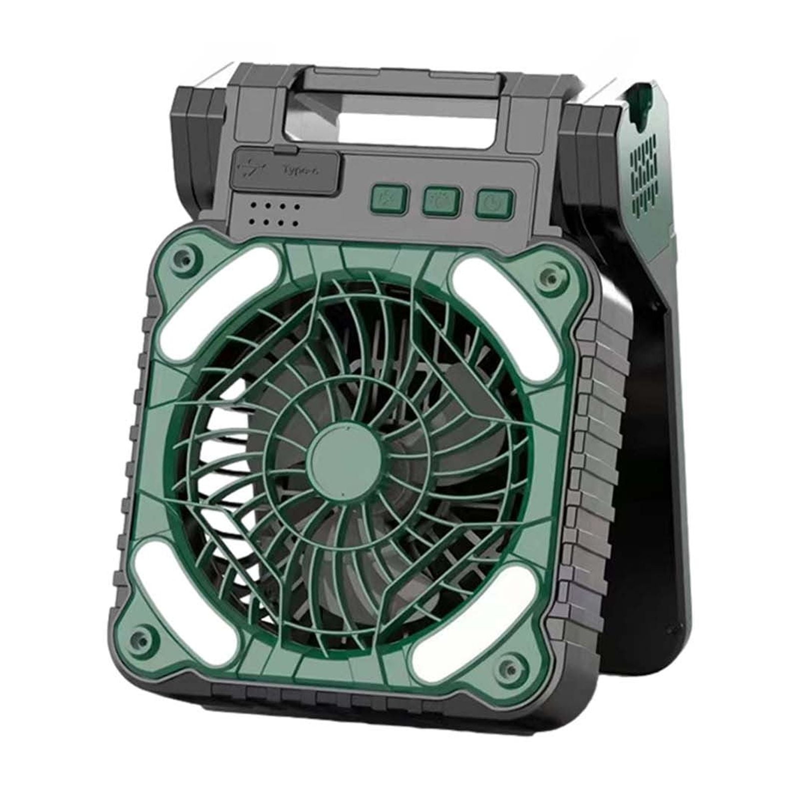 Yoloke Solar Powered Camping Fan with LED Lantern, Powerful Wind ...