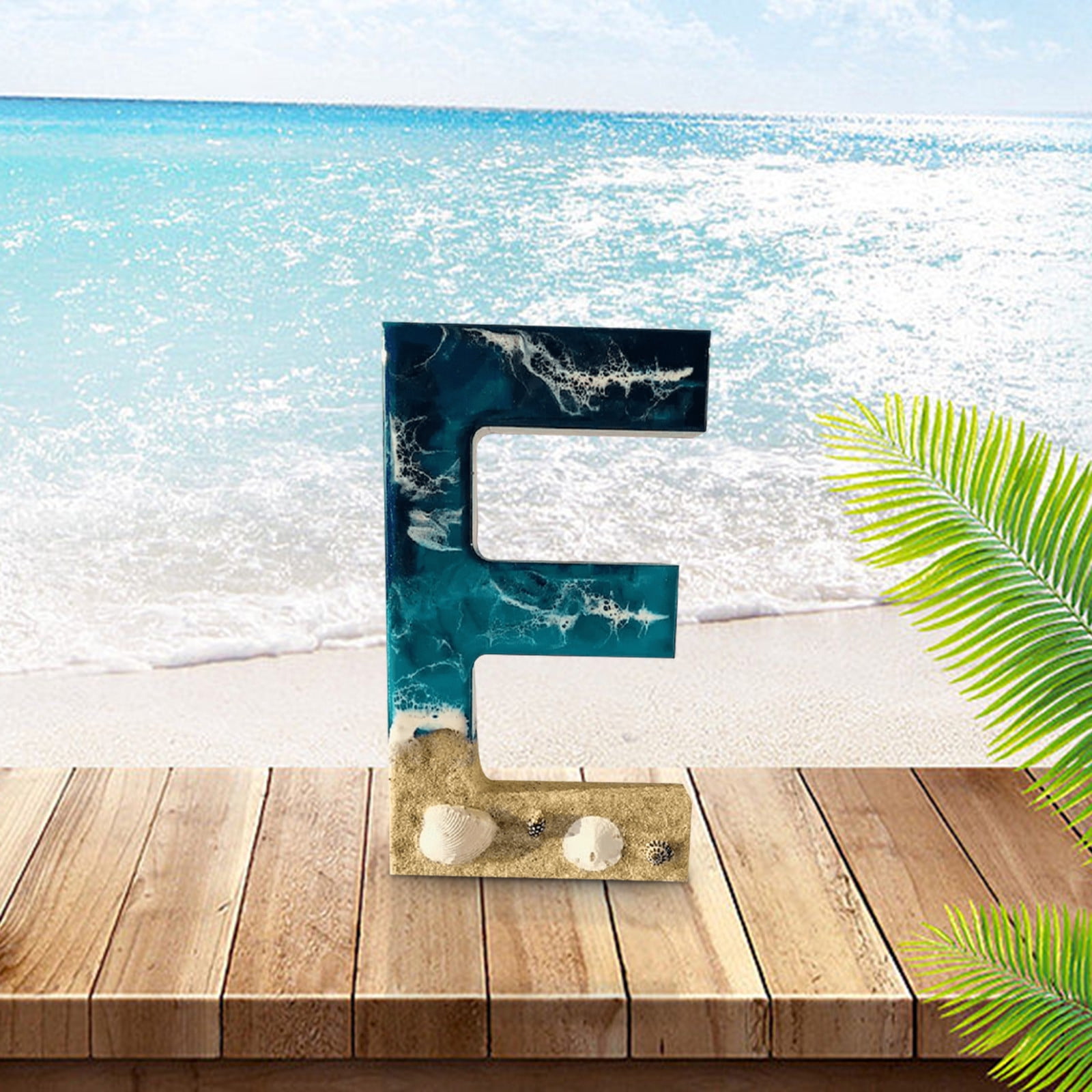 Yoloke Standing Beach Resin Letters - Large Wooden Beach Theme Letter ...