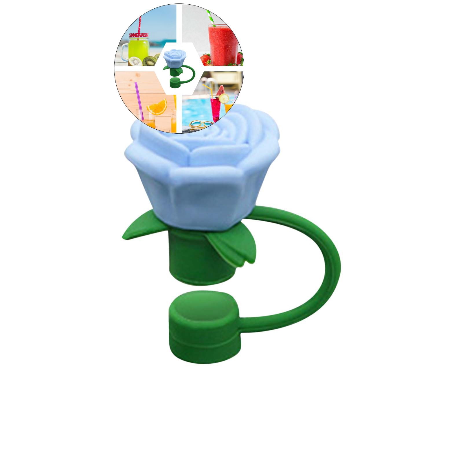 Yoloke Straw Covers Cap for Water Bottle, Cute Rose Flower Straw ...