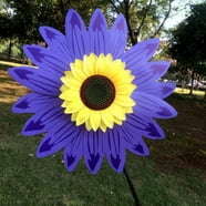 Sunflower Wind Spinner Plastic Sunflower Pinwheel Garden DIY Ornaments ...