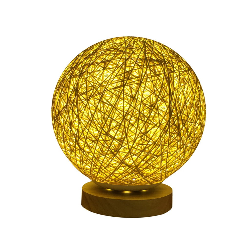 Yoloke Touch Control Rattan Table Lamps, 3 Way Dimmable Bedside Lamps ...