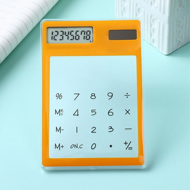 Yoloke Transparent Solar-Powered Calculator - Energy-Efficient with ...