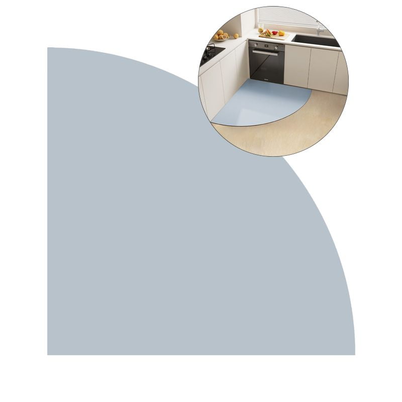 Yoloke Triangle Kitchen Mat for Floor Quick Dry Corner Kitchen Rugs ...
