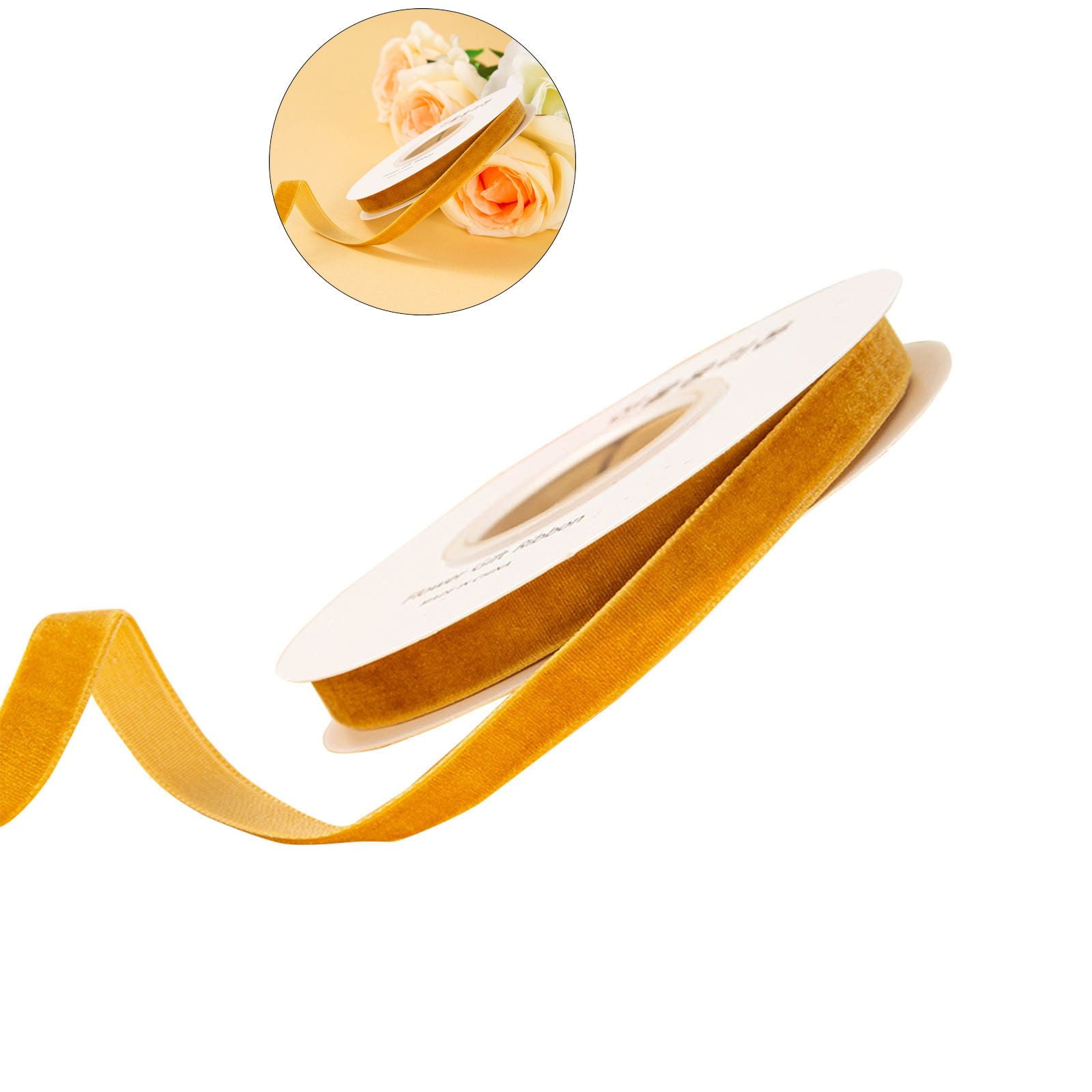 Yoloke Velvet Ribbon, Thin Velvet Ribbon for Crafts, Gift Wrapping, DIY ...