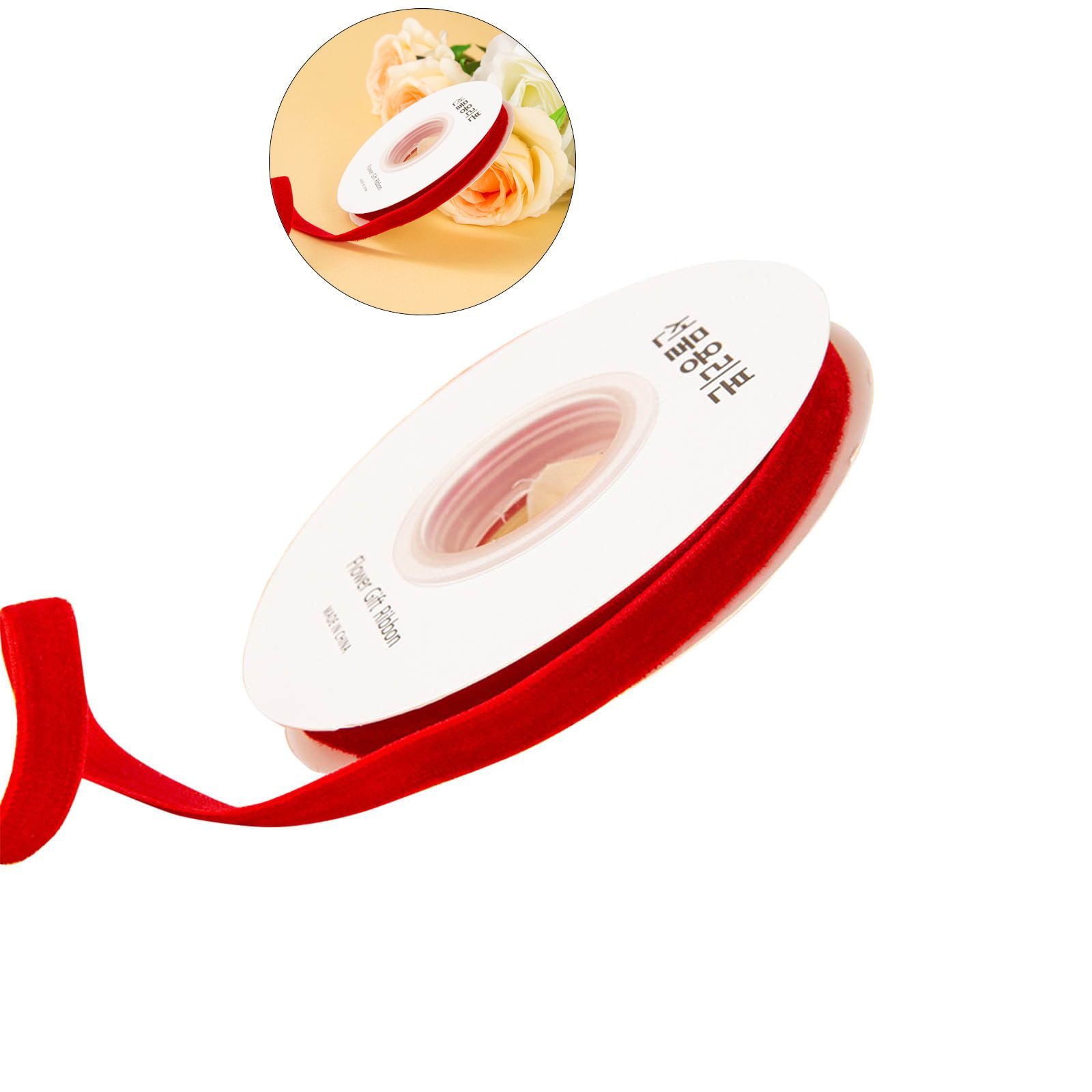 Yoloke Velvet Ribbon, Thin Velvet Ribbon for Crafts, Gift Wrapping, DIY ...