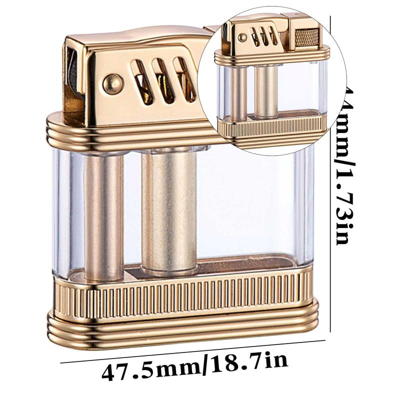 Yoloke Vintage Trench Lighter Cool Transparent Lighter Liquid ...