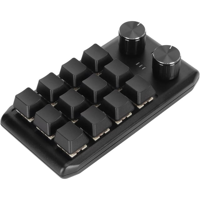 Yoluxingy Mini 12 Key Keypad, 12 Keys 2 Knobs Programmable Gaming ...