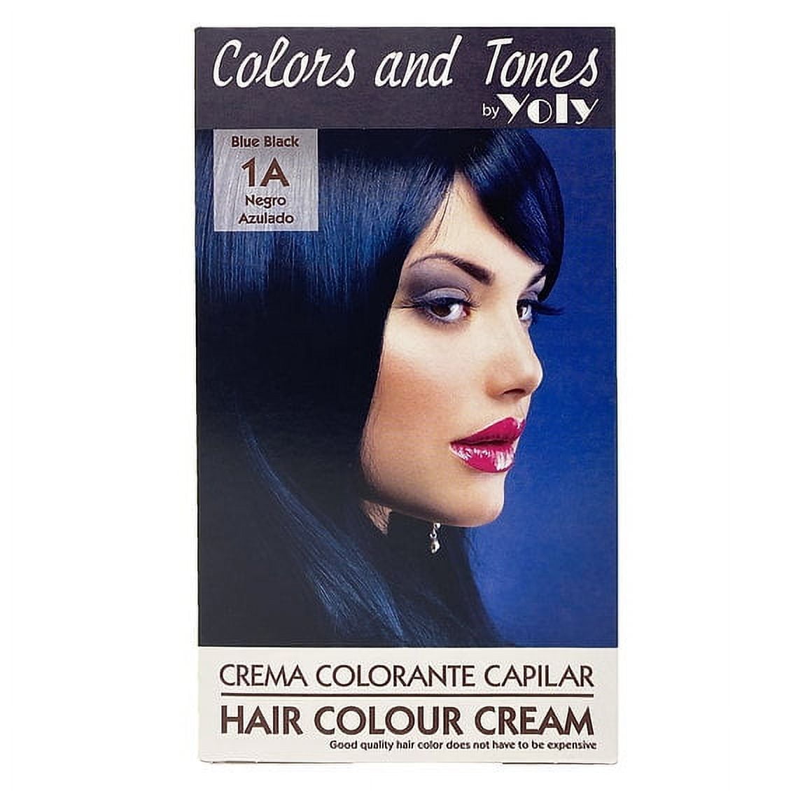 Yoly Shine Long-Lasting Blue Black Hair Color Cream - Natural-Looking ...