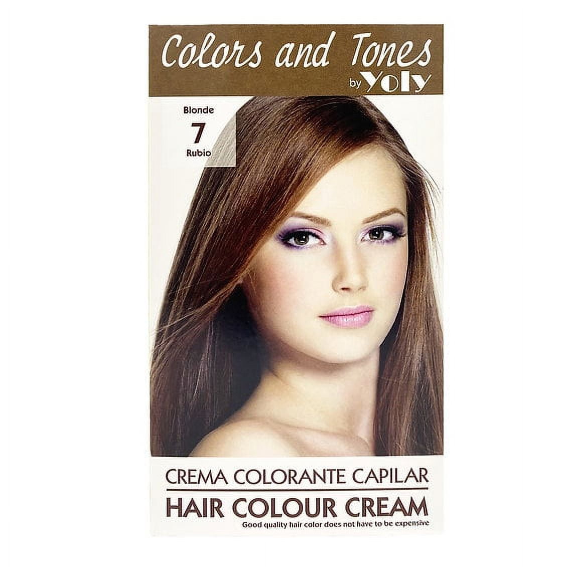 Yoly Shine Permanent Hair Color Cream 7 Blonde - Walmart.com