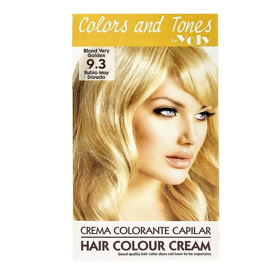 Yoly Shine Permanent Hair Colour Cream 9.3 Blond Very Golden - Walmart.com