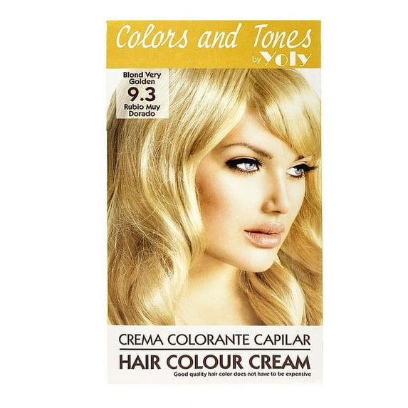 Yoly Shine Permanent Hair Colour Cream 9.3 Blond Very Golden - Walmart.com