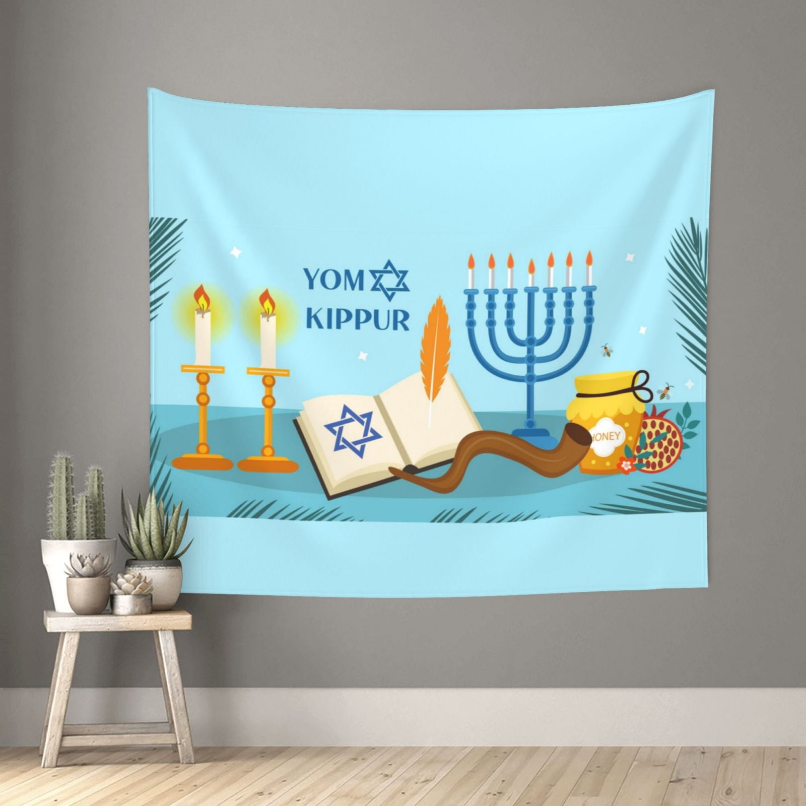 Yom Kippur Jewish Holiday Tapestry Banner Backdrop Flag Background ...