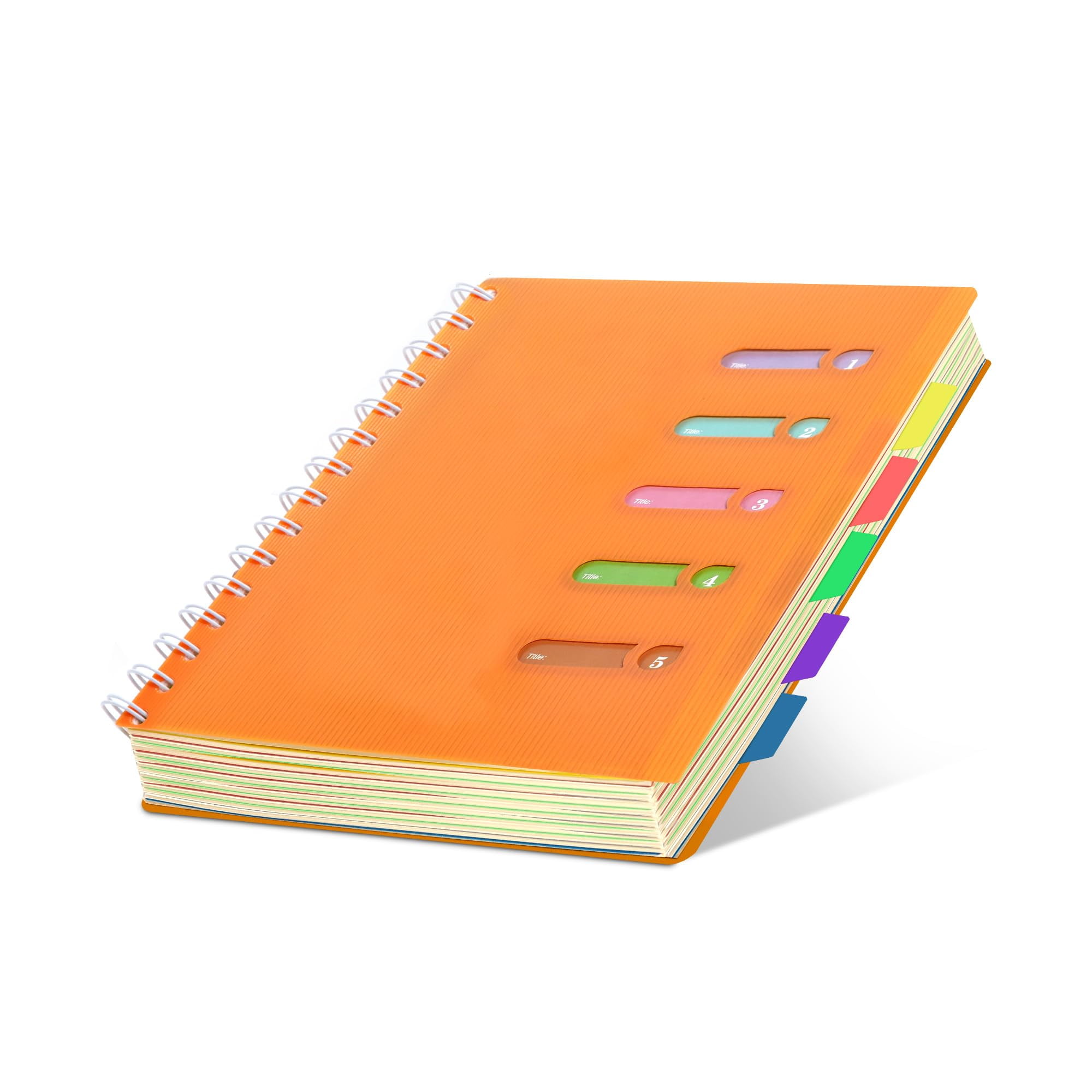 Yoment 5 Subject Notebook College Ruled Spiral Notebook 5x7 with ...