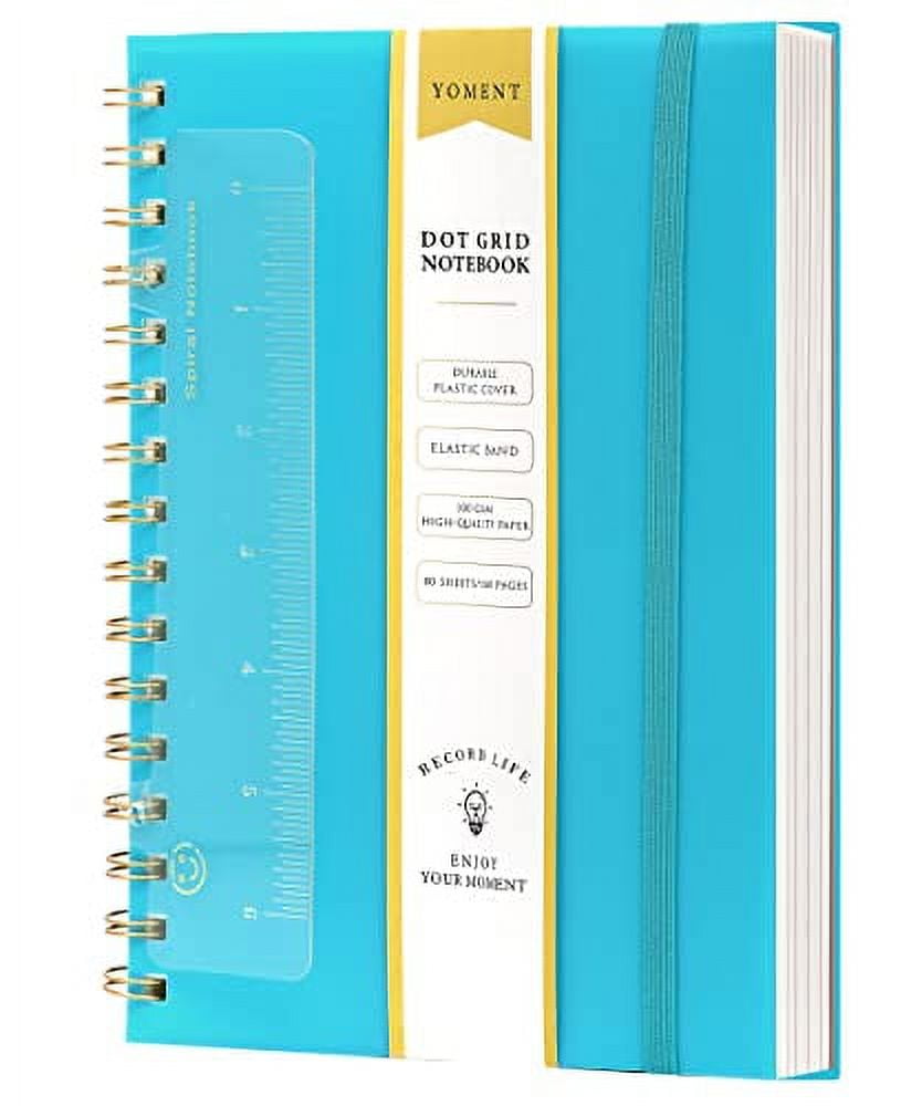 Yoment Dot Grid Spiral Writing Notebooks and Sketch Books, 160 Pages ...
