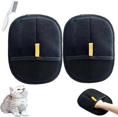 Yomi Pet Hair Remover Glove, Double-Sided Grooming Gloves For Pets ...