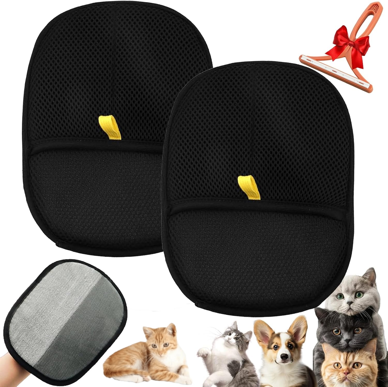 Yomi Pet Hair Remover Glove, Reusable electrostatic pet Hair Remover ...