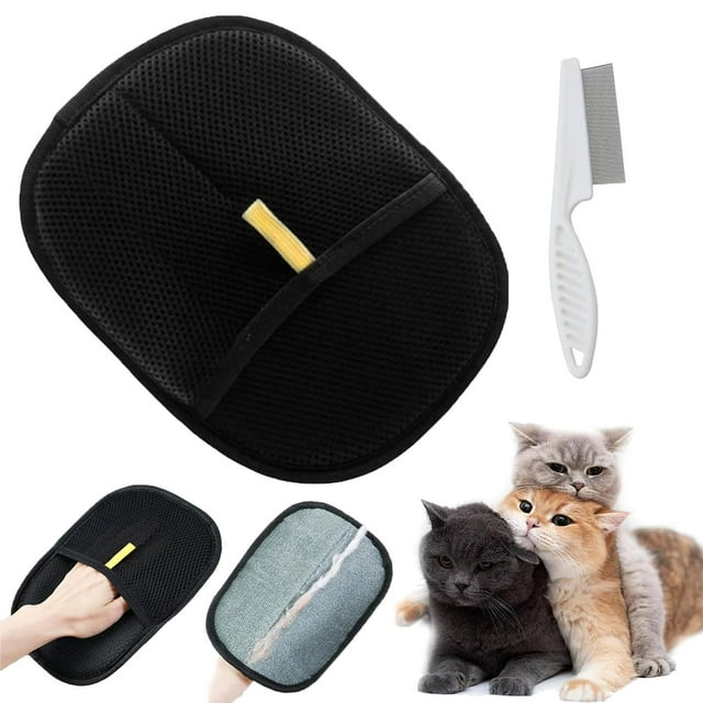 Yomi Pet Hair Remover Glove, Static Removal Gloves For Pet Hair, Double ...