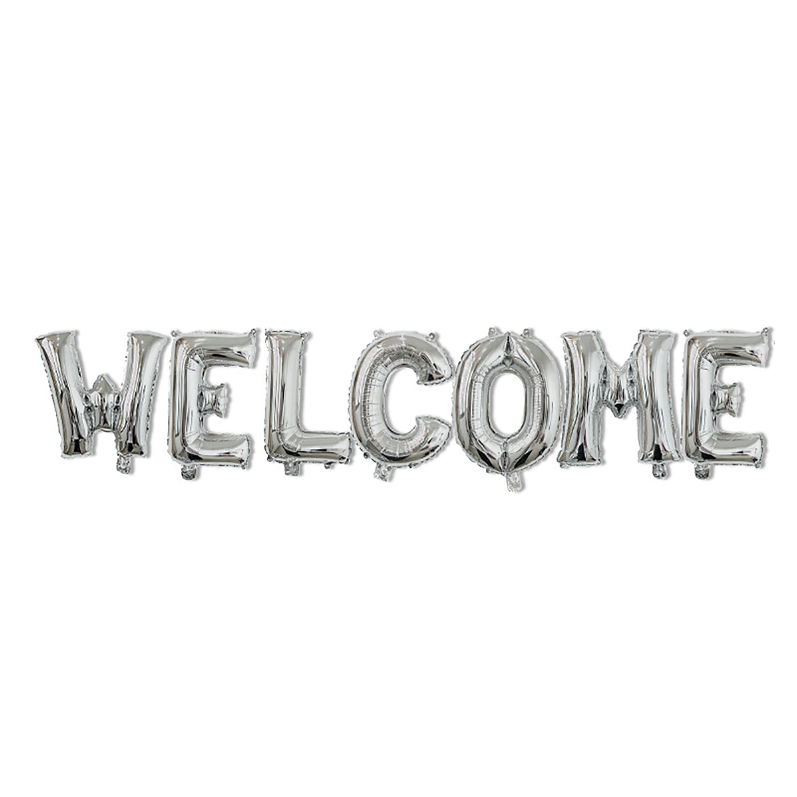 Yoncen 16 Inch Multicolor Welcome Balloon Banner Balloons Foil Letter ...