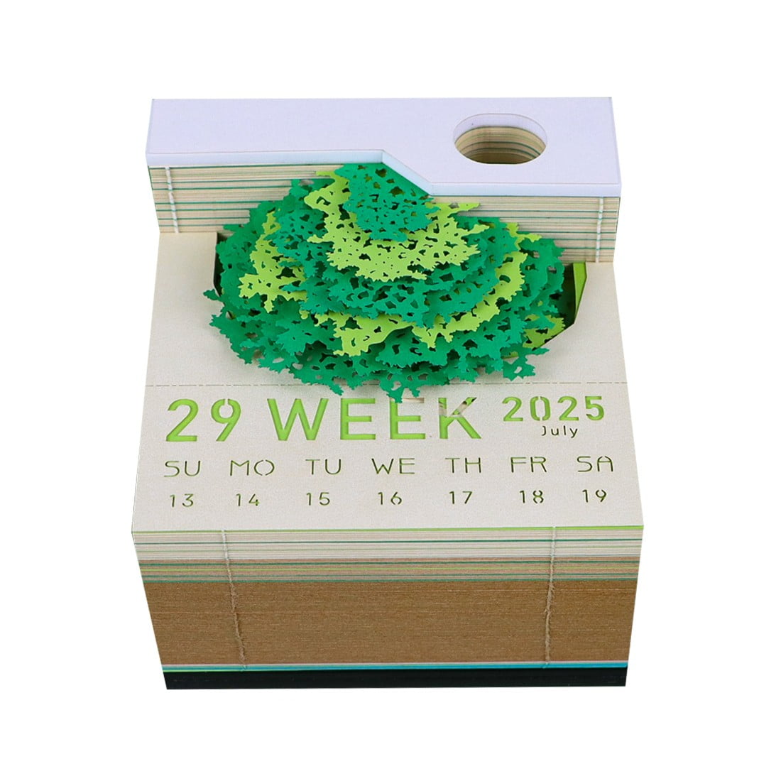 Yoncen 2025 Time Piece Calendar Tear 3D Memo Pad Paper Art Notepad With ...
