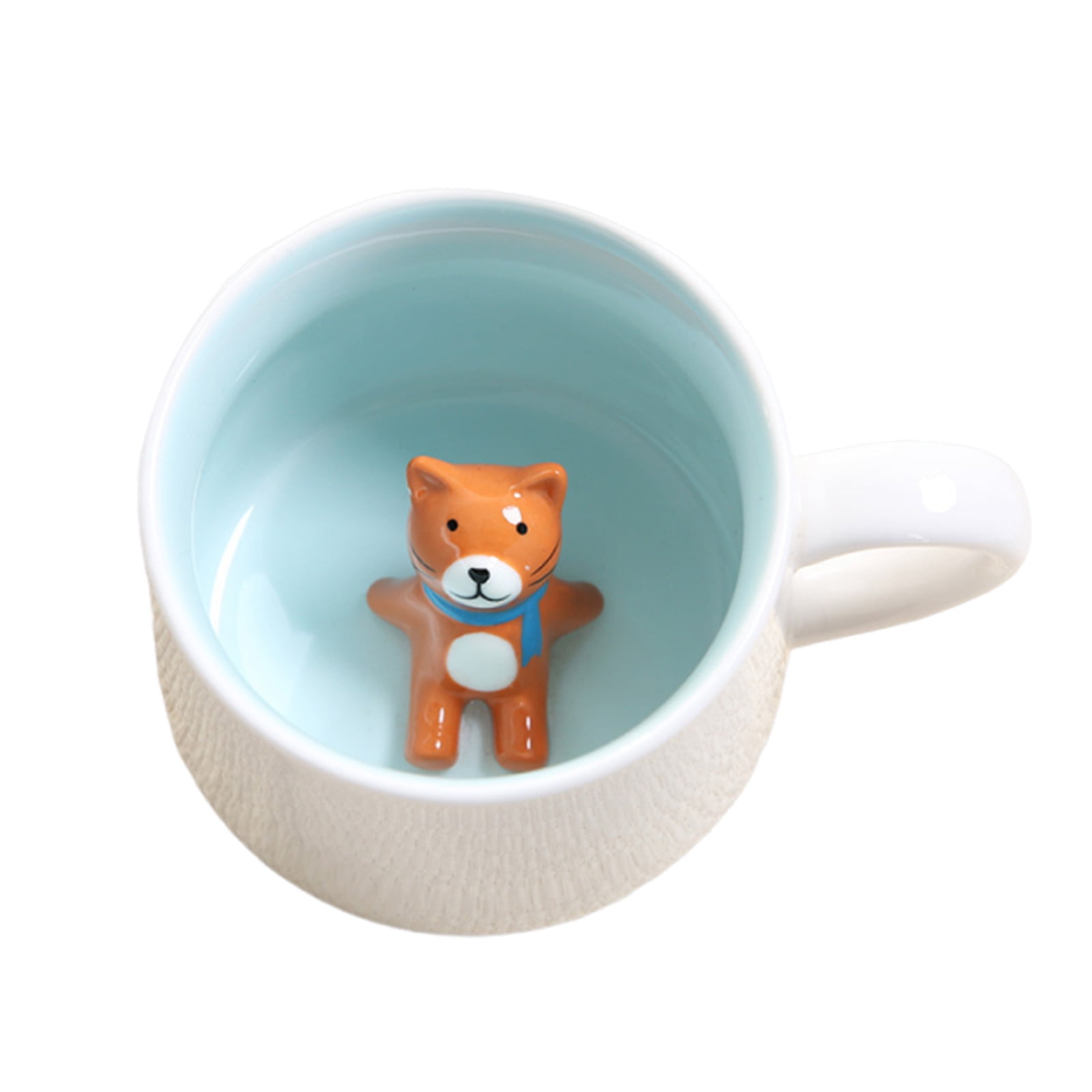Yoncen Animal Ceramic Cup Hidden 3D Animal Inside Mug, Cute Cartoon ...