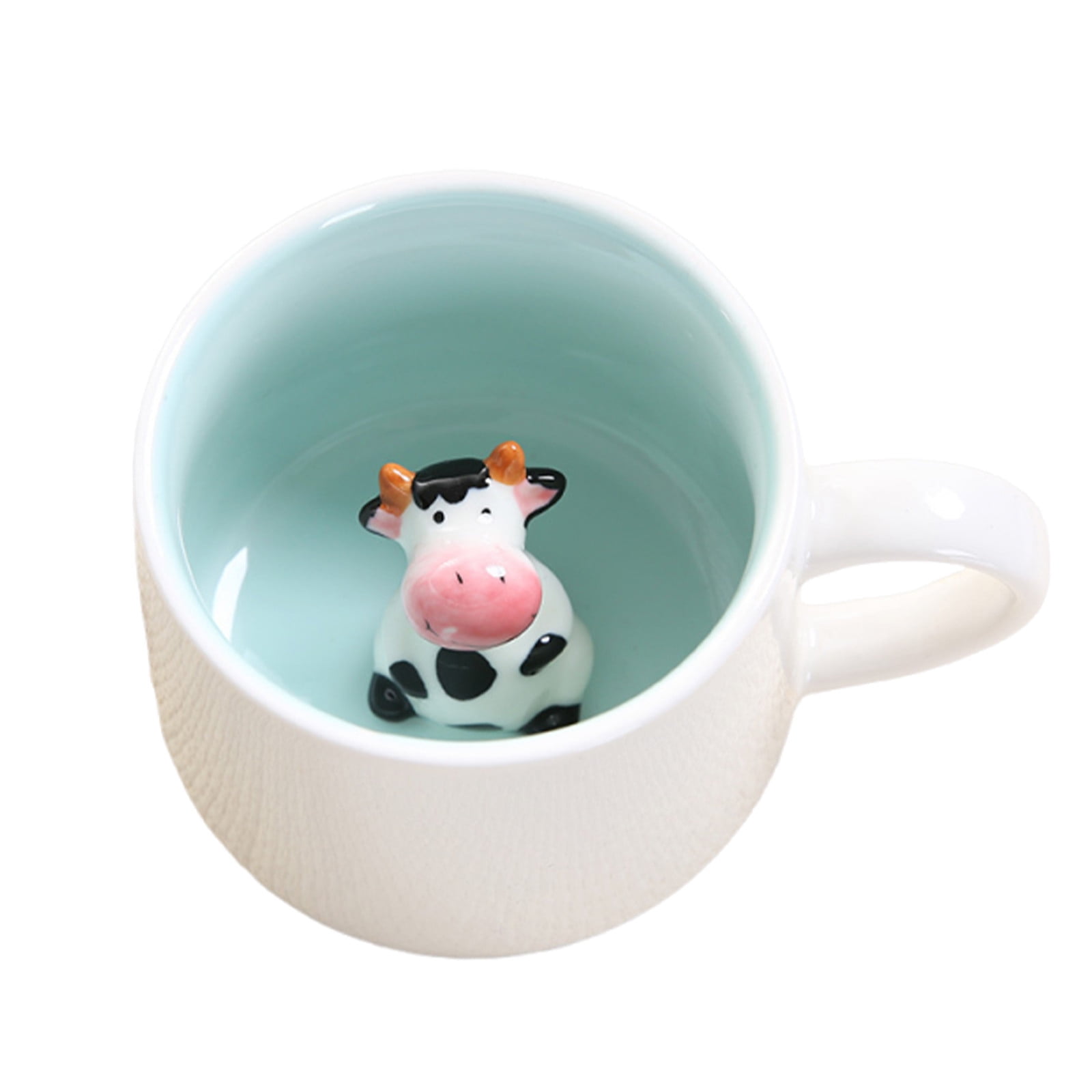 Yoncen Animal Ceramic Cup Hidden 3D Animal Inside Mug, Cute Cartoon ...