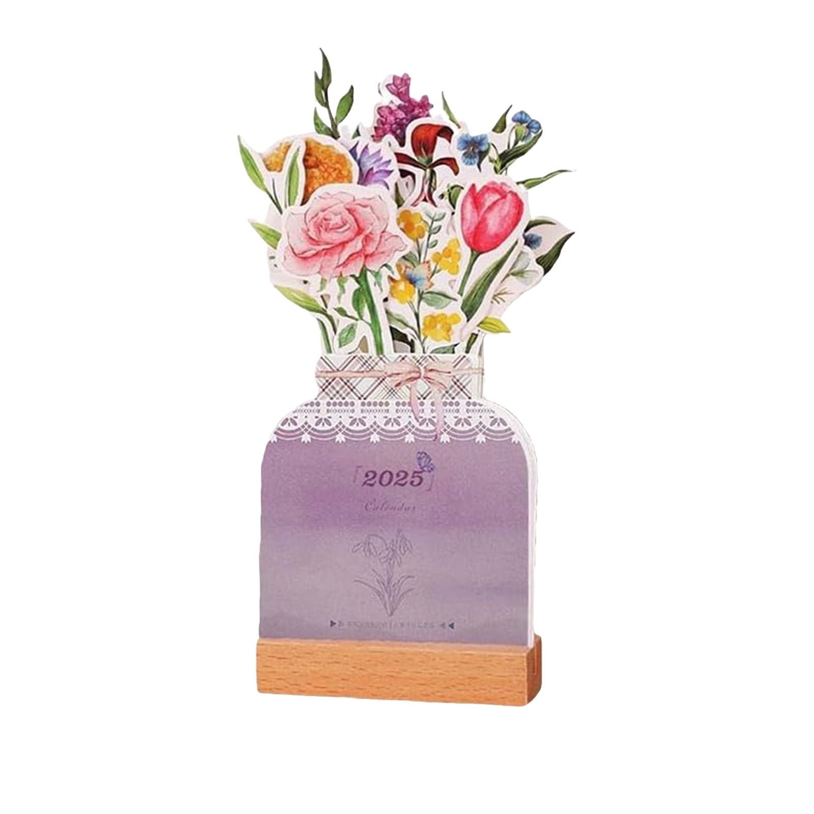 Yoncen Bloomy Flowers Desk Calendar 2025 Floral Desktop Calendar With ...