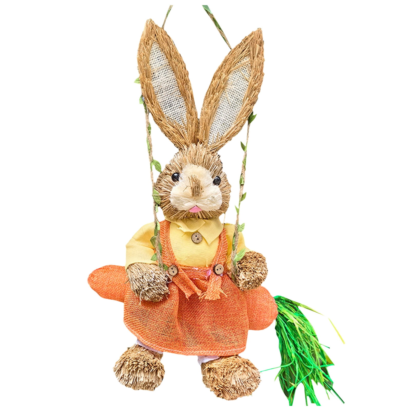 Yoncen Easter Woven Bunny Family Handmade Rattan Rabbit Decor 25cm ...
