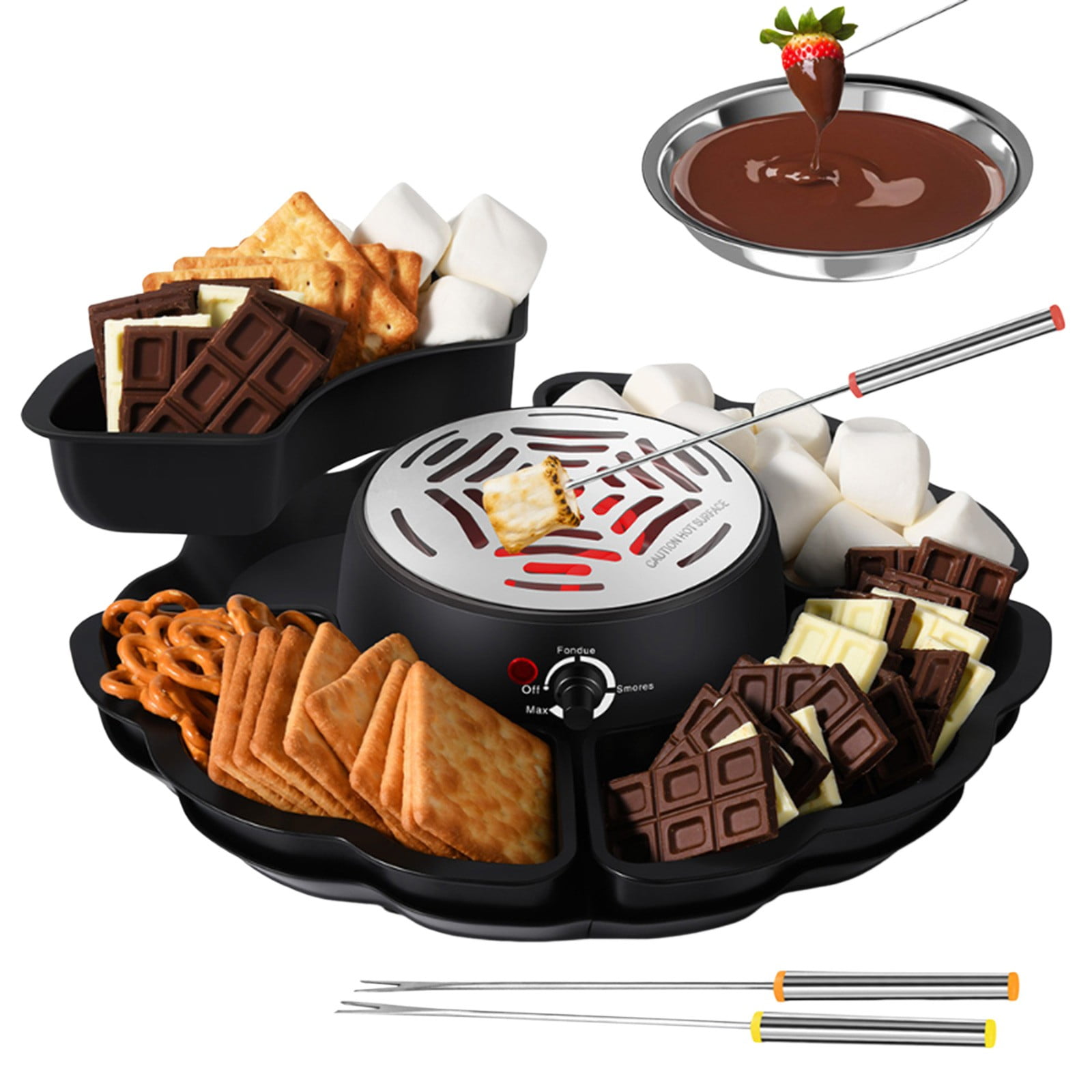 Yoncen Tabletop Indoor Flameless Electric Roaster – 4 Detachable Trays ...